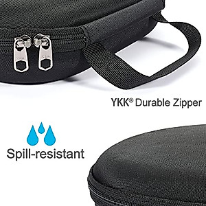 Hard Travel Carrying Case for Apple AirPods Max Headphone and It's Accessories, Protective Storage Bag - Black (Grey Lining)