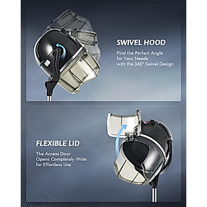 CO-Z Professional Adjustable Hooded Stand-Up Hair Bonnet Dryer with Timer Swivel Caster Rolling Base for Beauty Salon or Home Use