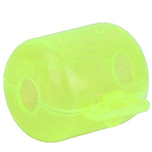 50 Pcs Plastic Fishing Hook Box, Clamshell Fluorescent Yellow Squid Lure Hook Box Cover Case Fishing Accessory Tackle Box(Medium)