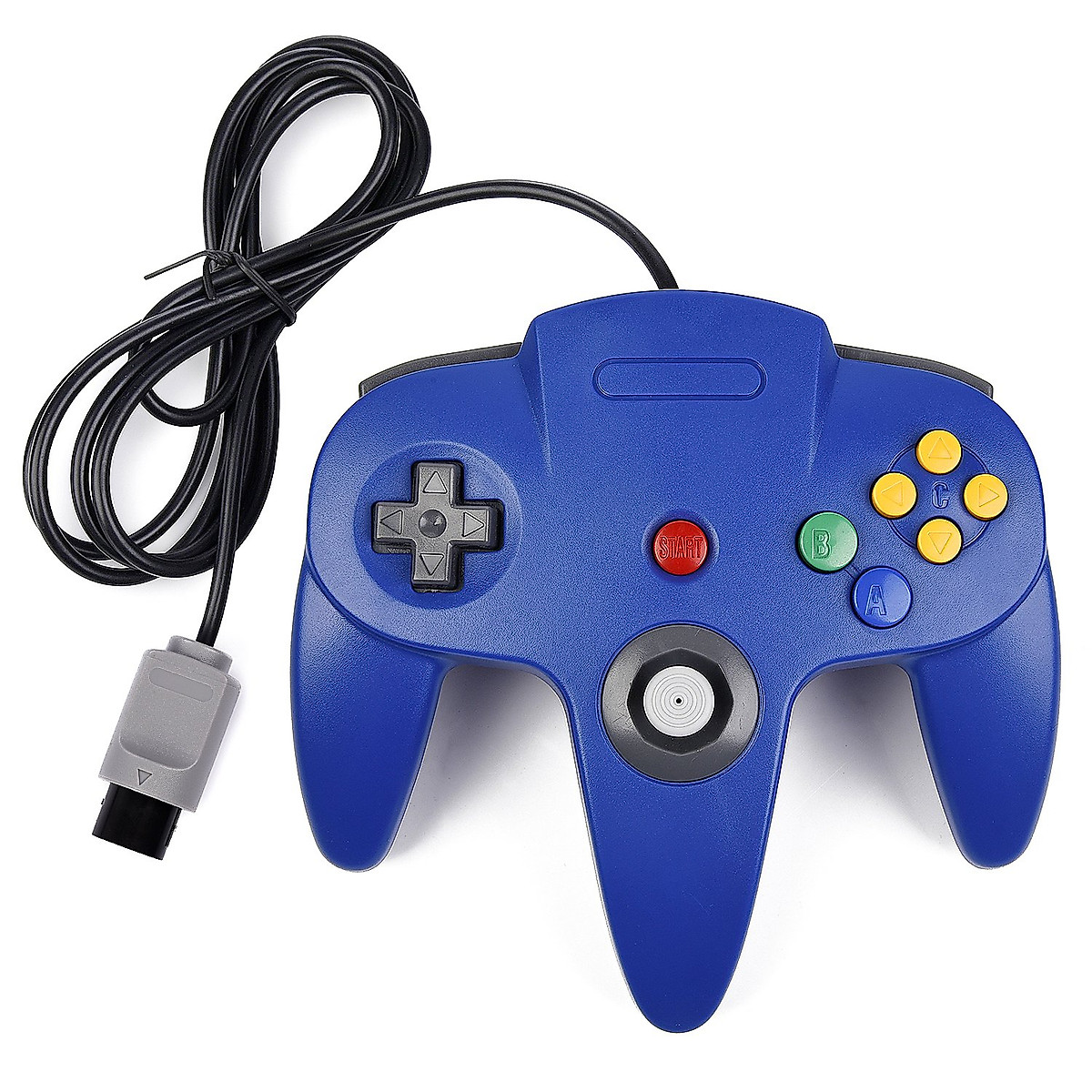 miadore 2 Pack Classic N64 Controllers (Blue/Red) Bundle with 2 Pack 6FT N64 Controller Extension Cable for N64 Console Video Games