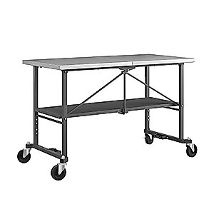 COSCO 66771DKG1E Smart Stainless Steel Folding Workbench, Dark Gray