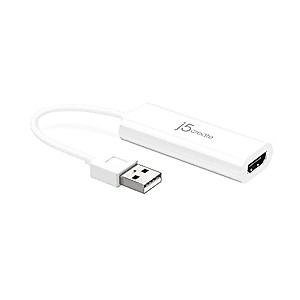 j5create USB to HDMI Display Adapter- USB to HDMI 1080P Cable Converter Adapter for Windows (JUA195)