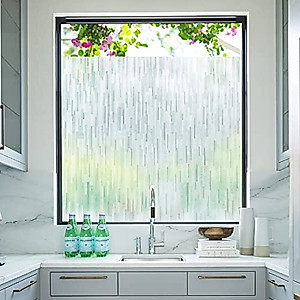 Viseeko Frosted Glass Window Film: Window Privacy Film No Glue Decorative Door Film UV Blocking Window Sticker Static Cling Removable for Meeting Living Room Reusable, 17.5 x 78.7 Inches …