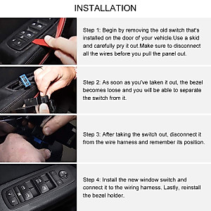 SYKRSS Master Power Window Switch Front Left Driver Side Compatible with 2009 2010 Dodge Journey 2008-2012 Jeep Liberty 2008-2012 Dodge Nitro Replaces 4602632AC