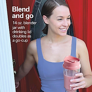 Hamilton Beach Portable Blenders for Shakes and Smoothies Bundle with 14 Oz BPA Free Travel Cups and Lids, Models 51171 and 51132