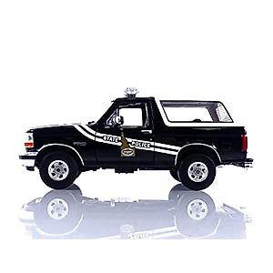 Greenlight 1996 Ford Bronco Black and White Idaho State Police Artisan Collection 1/18 Diecast Model Car