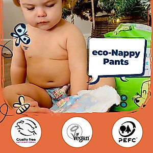 M&Y Nappychat Premium Performance Eco Diapers, Size 4 (38 Diapers) Smart Tube Technology. Leak Protection. 100% Recyclable. Hypoallergenic, Dermatologically-Tested No Lotion, Perfume or Dyes