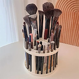 Typutomi Makeup Brush Paint Brush Holder, Plastic Detachable Pencil & Brush Holder Multifunctional Storage Box Desk Stand Holding Rack for Brushes,Pencils, Art Tools(White)