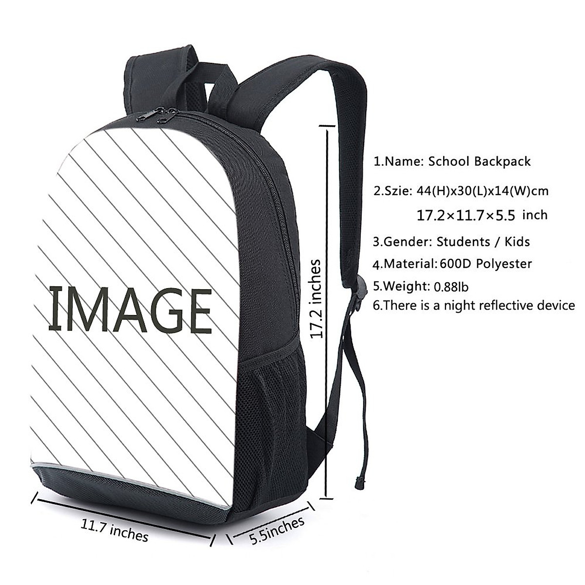 CAIWEI American Football Backpack School Bag