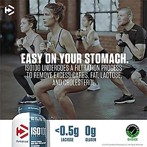 Dymatize ISO100 Hydrolyzed Protein Powder, 100% Whey Isolate, 25g of Protein, 5.5g BCAAs, Gluten Free, Fast Absorbing, Easy Digesting, Cocoa Pebbles, 5 Pound (Pack of 1)