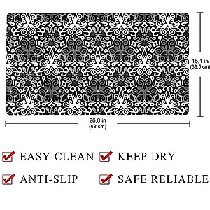 Bath Tub Shower Mat - Anti-Slip PVC Material 15.1x26.8 in, Gentle Cushioning Quick Drying Suction Cups Reliable Solution - Luxury Decoration Illustration - Gray Non-Slip Floor Mat