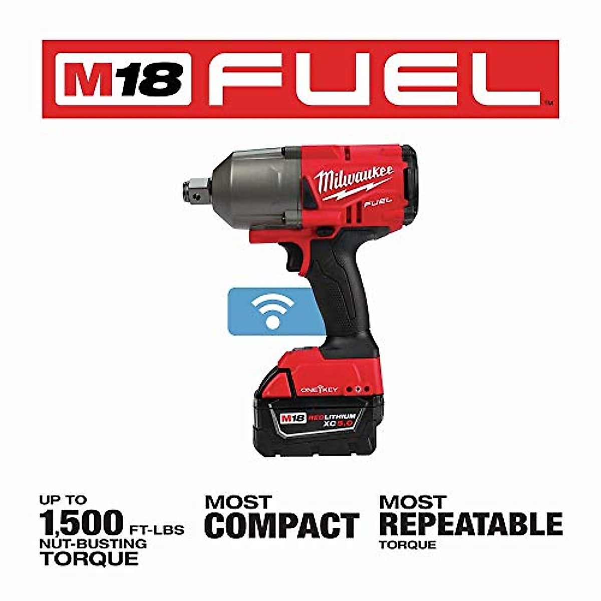 Impact Wrench,Cordless,Compact,18VDC