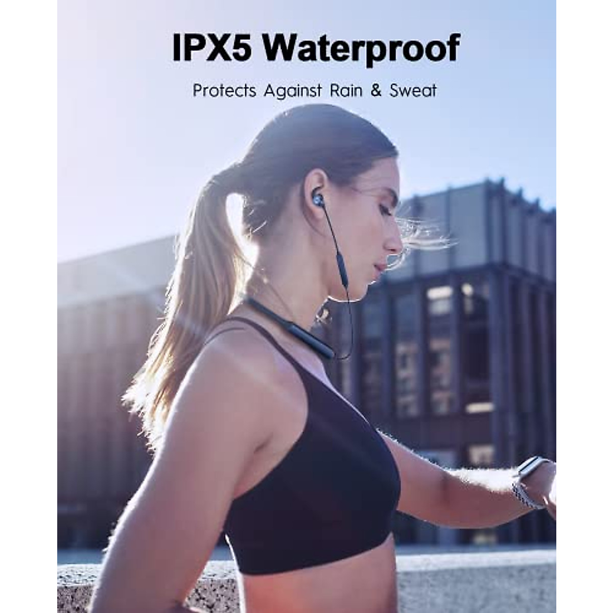 Tecno Wireless Active Noise Cancelling Bluetooth Headphones with Microphone, 38HRS Playtime Neckband Bluetooth Headphones