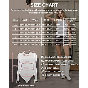 MANGOPOP Tank Top Body Suits Women Sexy Crew Neck Racerback Halter Ribbed Sleeveless Bodysuit for Women
