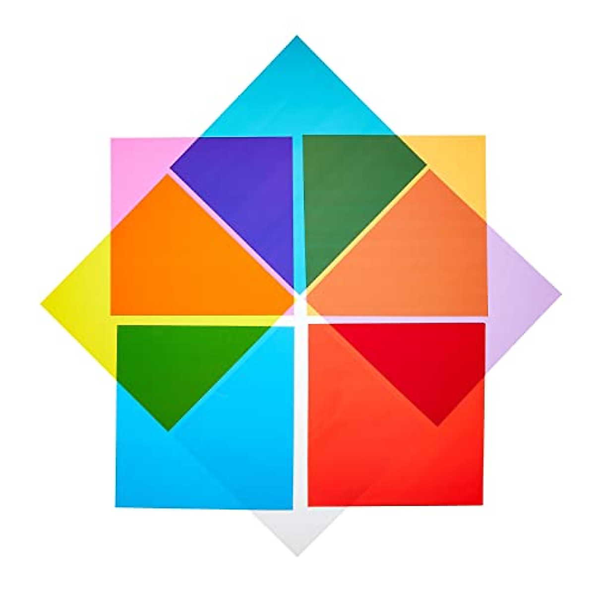 Bright Creations 120 Pack Colored Cellophane Wrap Sheets for Gift Baskets, DIY Crafts, 8 Rainbow Colors (8 In)