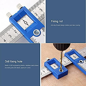 RZJZGZ Cabinet Hardware Jig Wood Drilling Dowelling Guide Punch Locator Drill Guide Cabinet Template Tool for Handles and Pulls