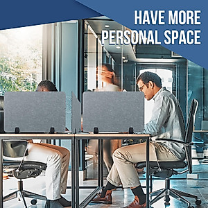 Yaomiao 3 Pcs Acoustic Desk Divider Soundproof Desk Privacy Panel Freestanding Desk Partitions Sound Absorbing for Students Office Reduce Noise Visual Distractions (47.3 x 16", 24 x 16", Light Gray)