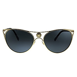 Versace VE 2237 100287 Gold Metal Cat-Eye Sunglasses Grey Lens