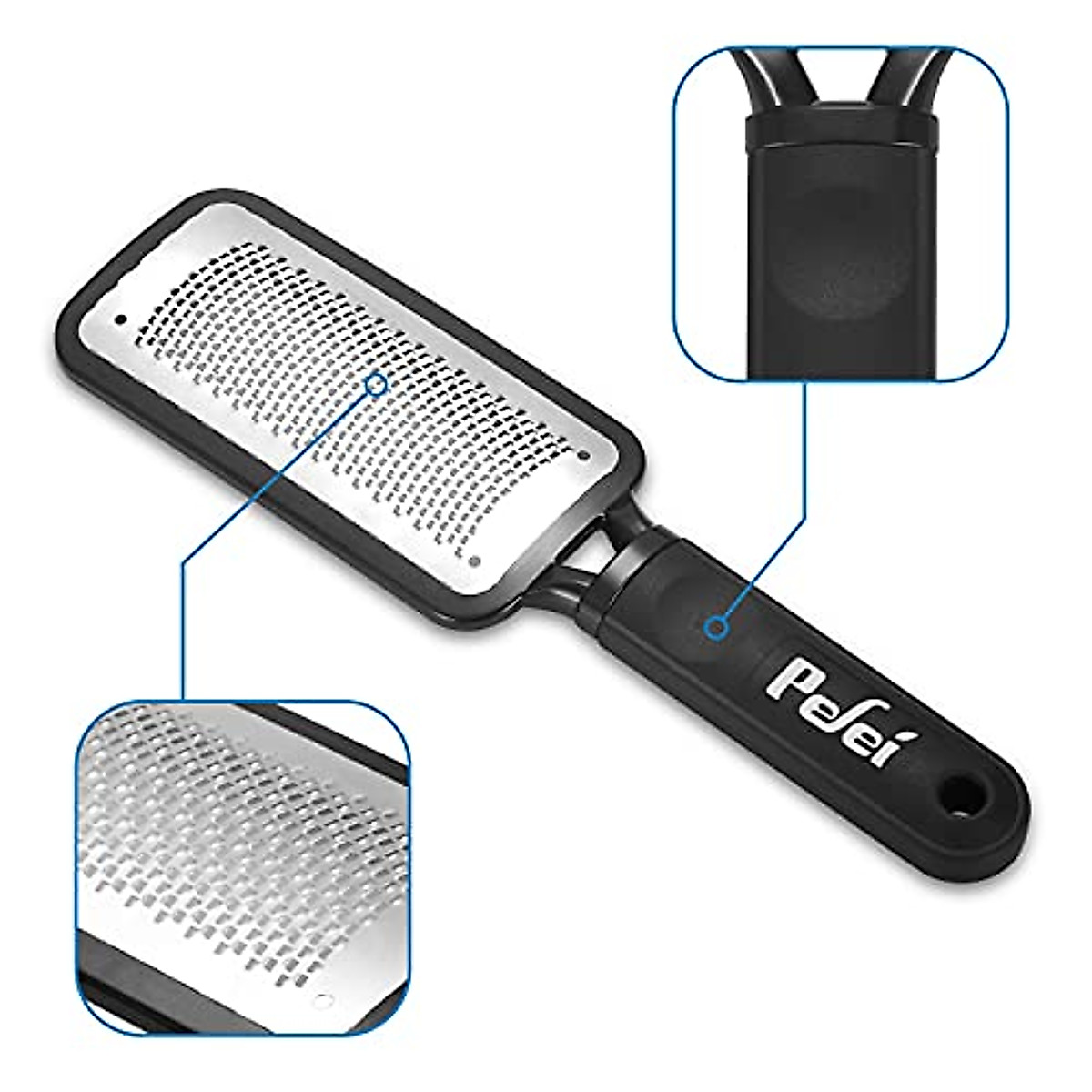 Colossal Pedicure Rasp Foot File, Professional Foot Care Pedicure Stainless Steel File to Removes Hard Skin, Can Be Used On Both Dry and Wet Feet