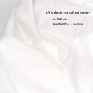 Pre-Cut Fat Quarter Quilting Cotton Off White Fabric Bundles,18x20 Inch Rose Flavor(12pcs)