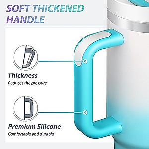 40 oz Tumbler with Handle, Upgraded Insluated Stainless Steel Tumbler with Lid and Straw, Double Wall Travel Coffee Mug Iced Cup, Keeps Cold for 34 Hours, Dishwasher Safe, BPA Free, Fairyland Green