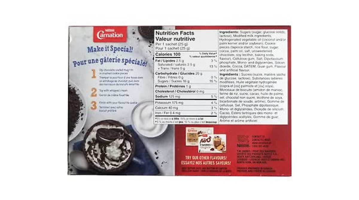 Nestle Carnation Cookies & Creme Hot Chocolate Mix - 7 Sachets