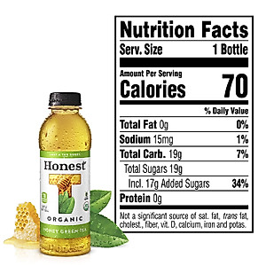 Honest Tea Variety Pack (Honey Green, Peach Oolong, Half & Half), 16.9 Fl Ounce Bottles (12 Pack), Variety Pack, 16.9 Fl Ounce