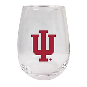 Indiana Hoosiers 9 oz Stemless Wine Glass Officially Licensed Collegiate Product