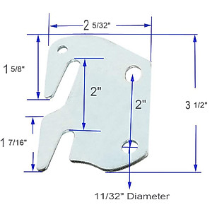 Universal Wood Bed Rail Hook Plates for Beds Frame Bracket Headboard and Footboard,Replacement Wooden Bed Parts Bed Rail Fitting Bracket Set of 4
