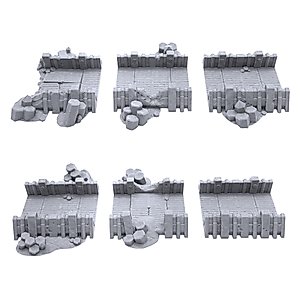 Planetary Outpost Trenches by Makers Anvil - Compatible with Dungeons and Dragons (DND), 28mm Miniature Wargaming, Tabletop RPGs, Wargame Scenery
