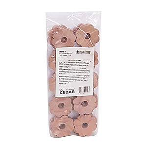 Household Essentials 14376-1 CedarFresh Red Cedar Wood Flower Rings for Hangers - Set of 20