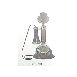 Opis 1921 Cable C: The Wood Candlestick Retro Telephone/Antique Phone/Old Phone/Retro Phone/Rotary Phone/Old Telephone/Vintage Phone/Vintage Telephone / 50s Phone/Antique landline Phone