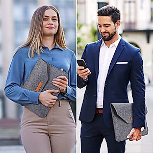 HOMIEE Laptop Sleeve Bag Compatible with MacBook Air/Pro, 13-13.3 inch Notebook, Compatible with MacBook Pro 14 inch 2023-2021 A2779 M2 A2442 M1, Felt Bag with Pocket and Small Case