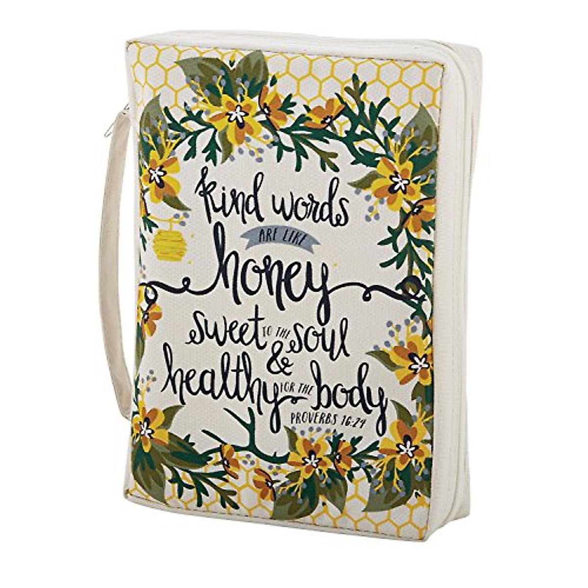 Creative Brands Faithworks-French Press Mornings Canvas Bible Cover, 7 x 10-Inch, Kind Words