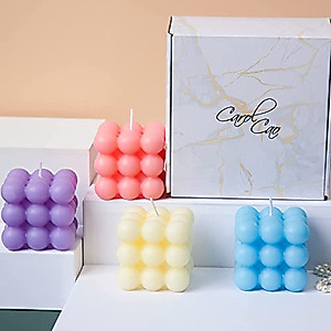Bubble Candle, 4pcs Cube Soy Wax Bubble Candles Scented Aesthetic Bubble Candle Set for Home Bedroom Decor Birthday Mothers Day Gifts for Mom