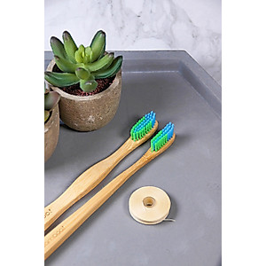 Woobamboo! Slim Soft Bamboo Eco-Friendly Toothbrush, BPA Free Nylon Bristles, Biodegradable, Compostable, Vegan (Pack of 1)