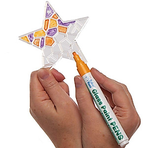 Baker Ross AX570 Christmas Crystal Mosaic Decorations - Pack of 10, Acrylic Festive Suncatchers for Creative Art and Craft Activities, to Make and Decorate.