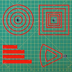 Area of Effect Spell Templates Set of 15 (Included Cube, Cone, Circle, and Line) Acrylic AOE Damage Marker Tabtop RPG Gaming Accessories for Dungeons and Dragons, Pathfinder, D&D