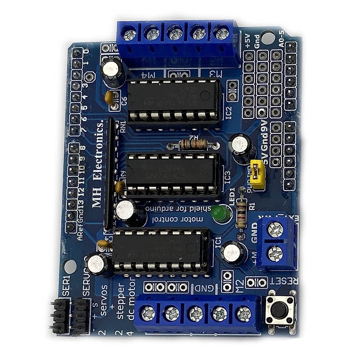 Kiro&Seeu L293D DC Motor Drive Shield Stepper Motor Drive Shield Expansion Board Compatible with Arduino Duemilanove Raspberry Pi
