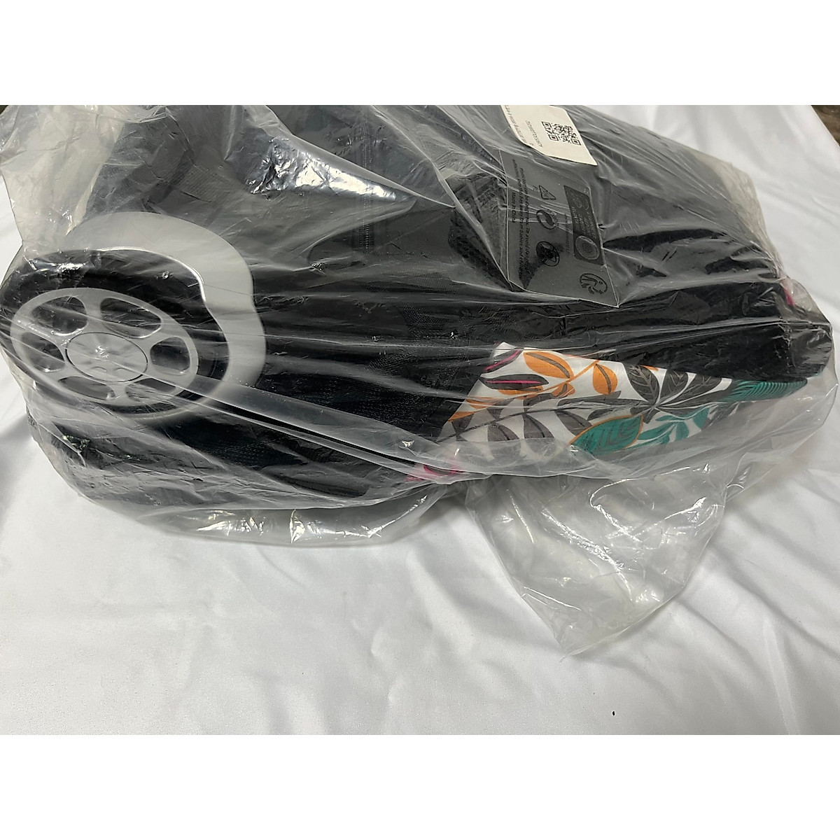 2022 Rolling Backpack for Kids Adults, 18" Waterproof Backpack with Wheels for Girls Boys, Roller Bookbags for School Travel, Age 7+, White Flower