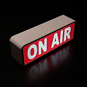 ON AIR Light Sign Recording Sign Studio Warning Signfor (Studio/Home Studio/Company/Desk or Wall Decor). Simple and Easy ON/Off Switch Button.Up Lighted Broadcast Warning Sign Finished