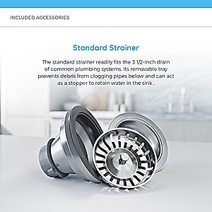 US1022T Topmount Double Equal Bowl Stainless Steel Sink, Ensemble