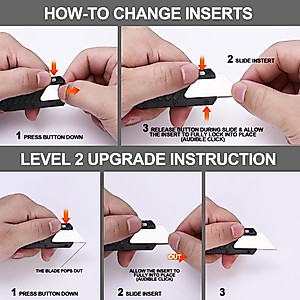 Ultem Utility Knife Pocket Box Cutter Retractable Razor Blade Knives EDC Outdoor Knife Christmast Gifts for him-black