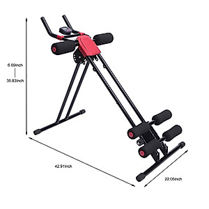 PRODCA Straight Linear Type Powerful Private Fitness Club Abdomen Exerciser Black