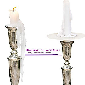 200 Church Candles with Drip Protectors - No Smoke Vigil Candles, Memorial Candles, Congregational Candles, Christmas Eve Candles, Shabbat Candles - Unscented White Candles 5" H X 1/2" D