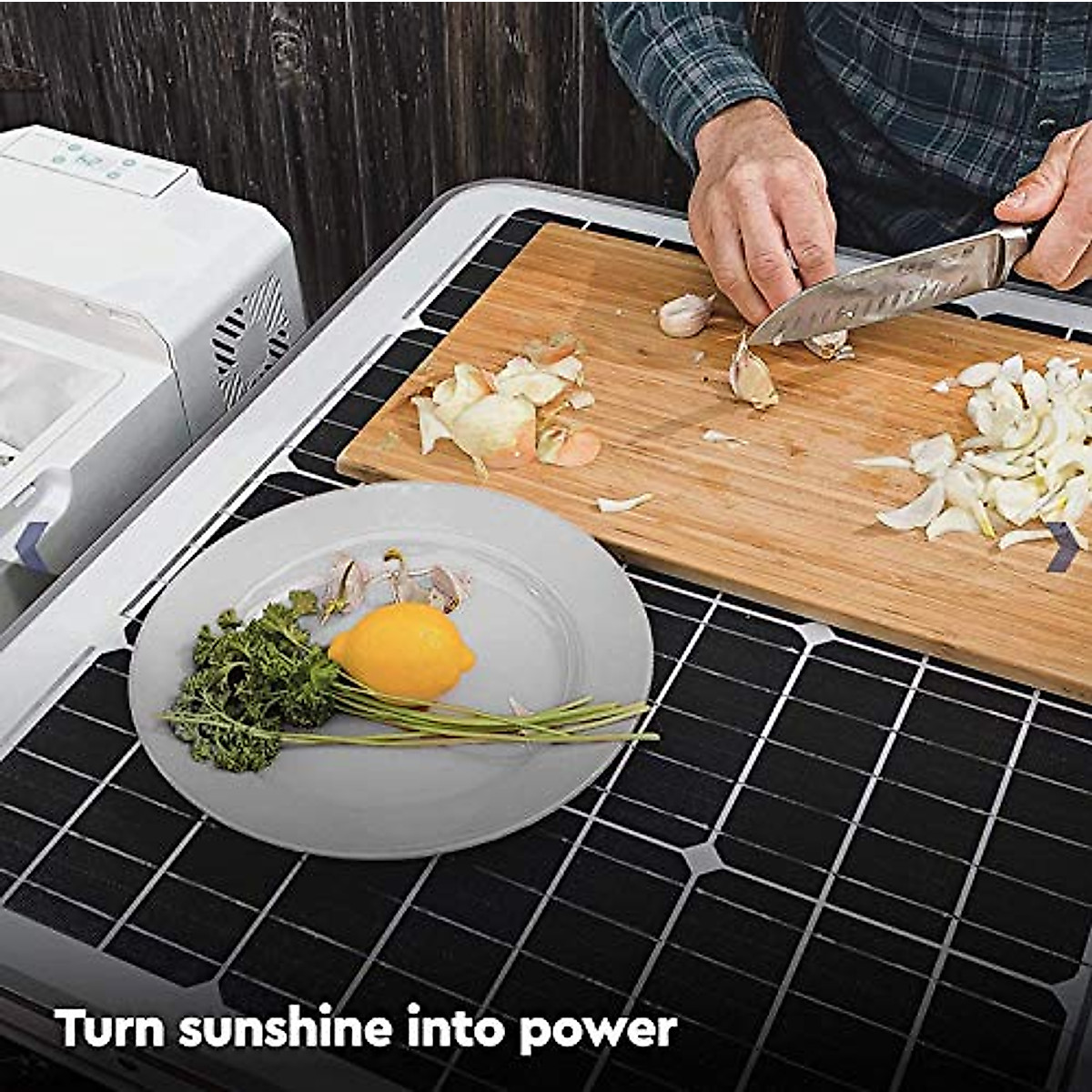 GOSUN Chill Solar Cooler + SolarTable 60 & PowerBank+ | ISolar Powered Cooler, Wheels & Portable Foldable Solar Table |Solar Power Charger