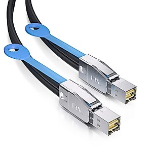 ipolex 12G External Mini SAS HD SFF-8644 to SFF-8644 Cable for Server, Raid Card & PCI Express Controller, 1-m(3.3ft)