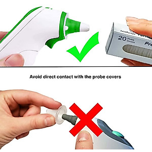 Happy-house 100 Counts Ear Thermometer Probe Covers Refill Caps Lens Filters for All Braun Ear Thermometer Models Thermometers, Disposable Covers for Ear Thermometers