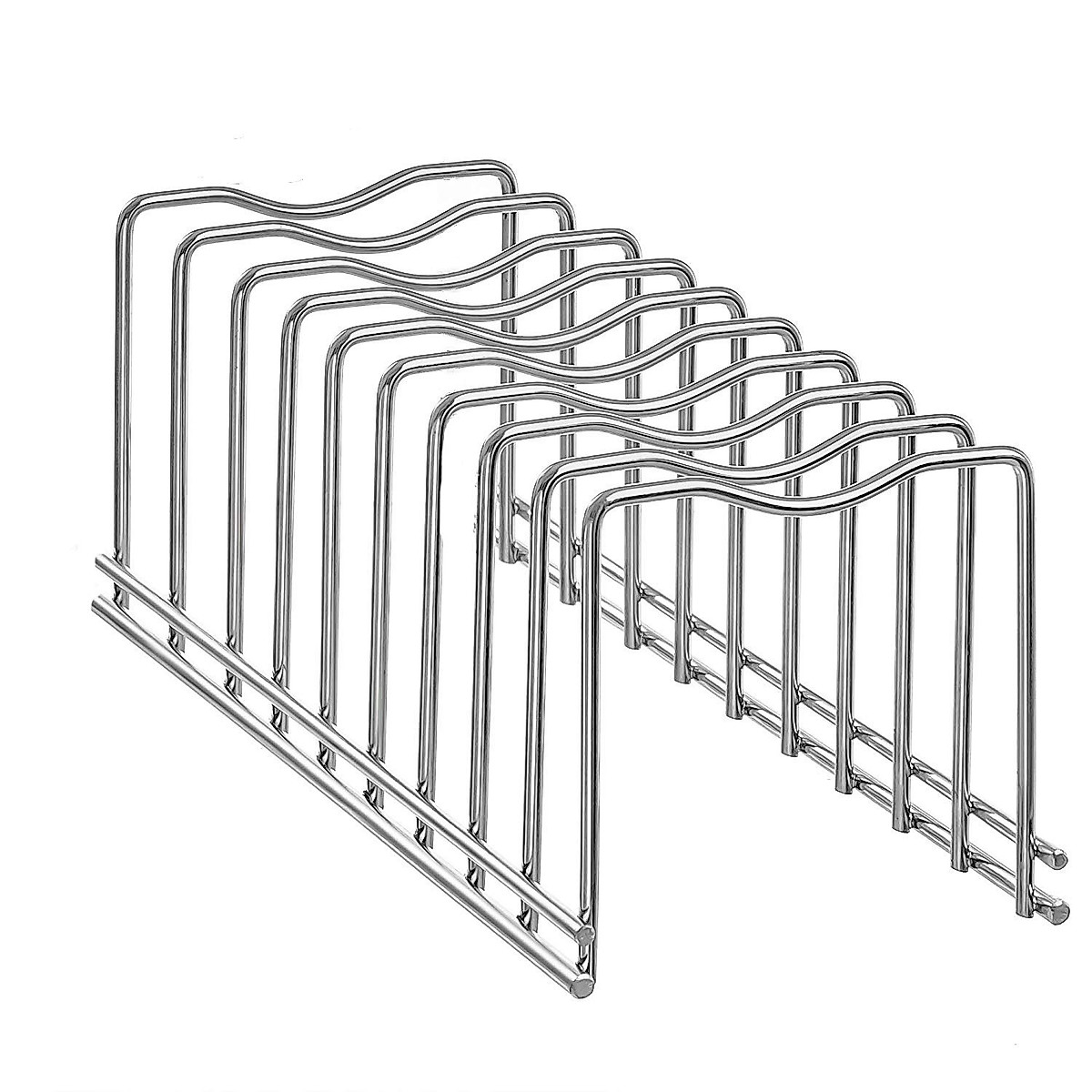 Y.Z.Bros Pot Lid Organizer, Kitchen Plate Rack Holder Rest, Storage Cutting Boards, Bakeware, Pots & Pans, Serving Trays, Reusable Containers in Cabinet Pantry , Stainless Steel