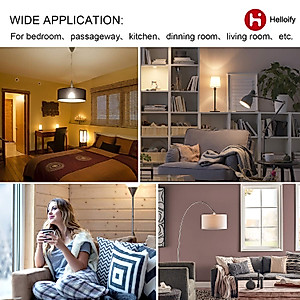 helloify Dimmable BR40 LED Flood Light Bulb 12W, 75W Equivalent, 2700K Soft White Light, Energy Saving Lamp for Office/Home, E26 Screw Base, 6PCS